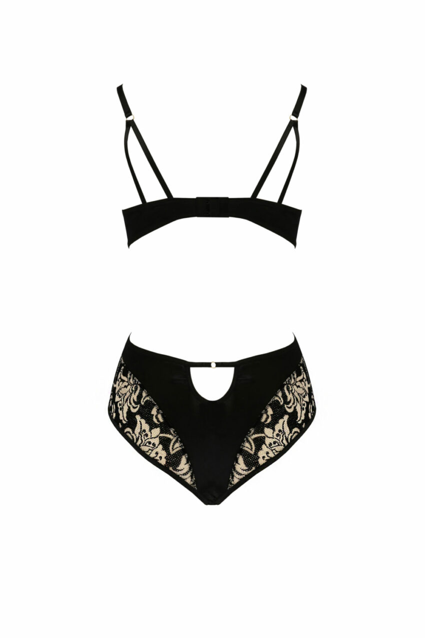 Victoria Casmir, body noir et dentelle dorée | Le Bar à Nylon Victoria Casmir, body noir et dentelle dorée | Le Bar à Nylon